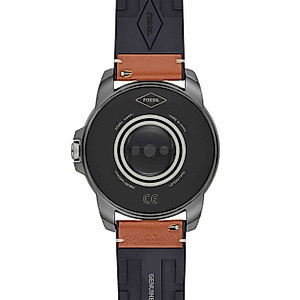 Fossil 44mm Gen 5E Stainless Steel Touchscreen Smart Watch with Heart Rate, Color: Black (Model: FTW4056)