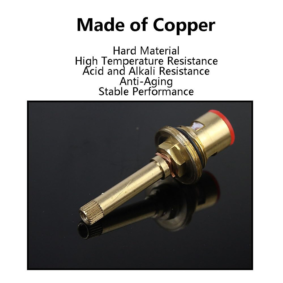 76mm/3inch DN15 Brass Ceramic Stem Ceramic Disc Cartridge Faucet Valve Cartridge Replacement Faucet Repair Replacement Parts for Bathroom Kitchen Tap Sink Faucet (Random color)