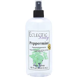 Peppermint Essential Oil Body Spray (Double Strength), 16 ounces, Body Mist for Women with Clean, Light & Gentle Fragrance, Long Lasting Perfume with Comforting Scent for Men & Women, Cologne with