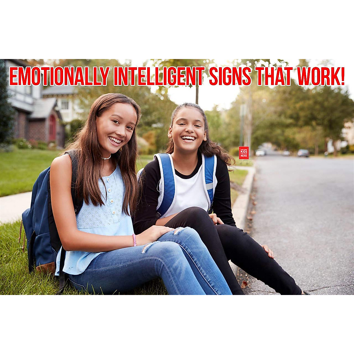 Slow Down Kids Live & Play Here - 4 Pack Yard Sign