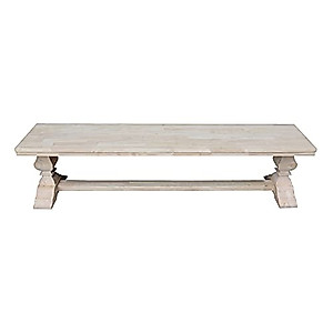 IC International Concepts International Concepts Trestle, Unfinished, Bench