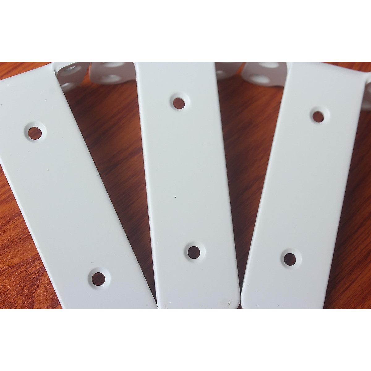 12 Pack - 5 inch White Hidden Invisible L Shelves Brackets, Floating Hidden Shelf Brackets Heavy Duty Shelf Brackets Industrial L Shelf Bracket (1/5 Inch Thicked) Iron Shelf Brackets