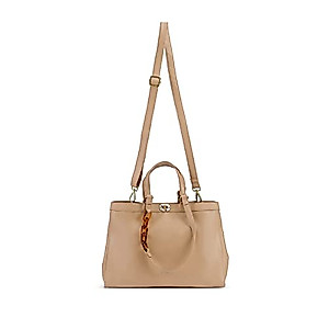 Pixie Mood Jade 17 x 12 Vegan Leather Tote Bag, Sand