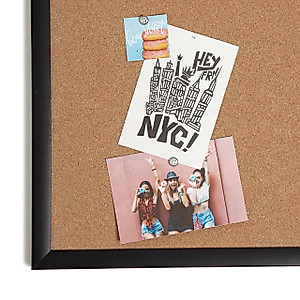 U Brands Cork Bulletin Board, 17" x 23", Black Wood Frame (026U00-01)