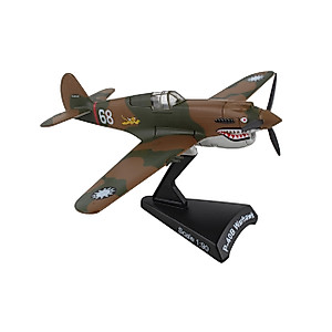 Daron Worldwide Trading P-40 Warhawk Hell's Angels 1:90 Vehicle, Brown , Black