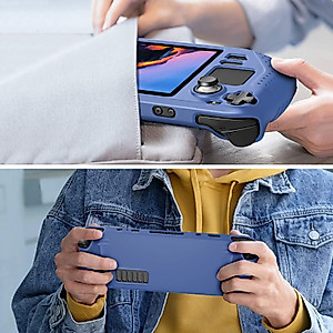 Fintie Silicone Case for Steam Deck - Soft [Anti-Slip] [Shockproof] Protective Cover, Drop Protection Case for Steam Deck (Navy)