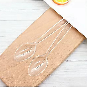 MOACOCK 200 Count Plastic Silverware, Heavy Weight Plastic Forks Spoons Disposable Utensils Cutlery Set for Wedding Party Supplies Everyday Use