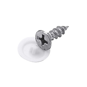 dPois 100Pcs Plastic Self-Tapping Phillips Screw Cap Hole Plugs Dust Proof Covers for Screw White 11mm