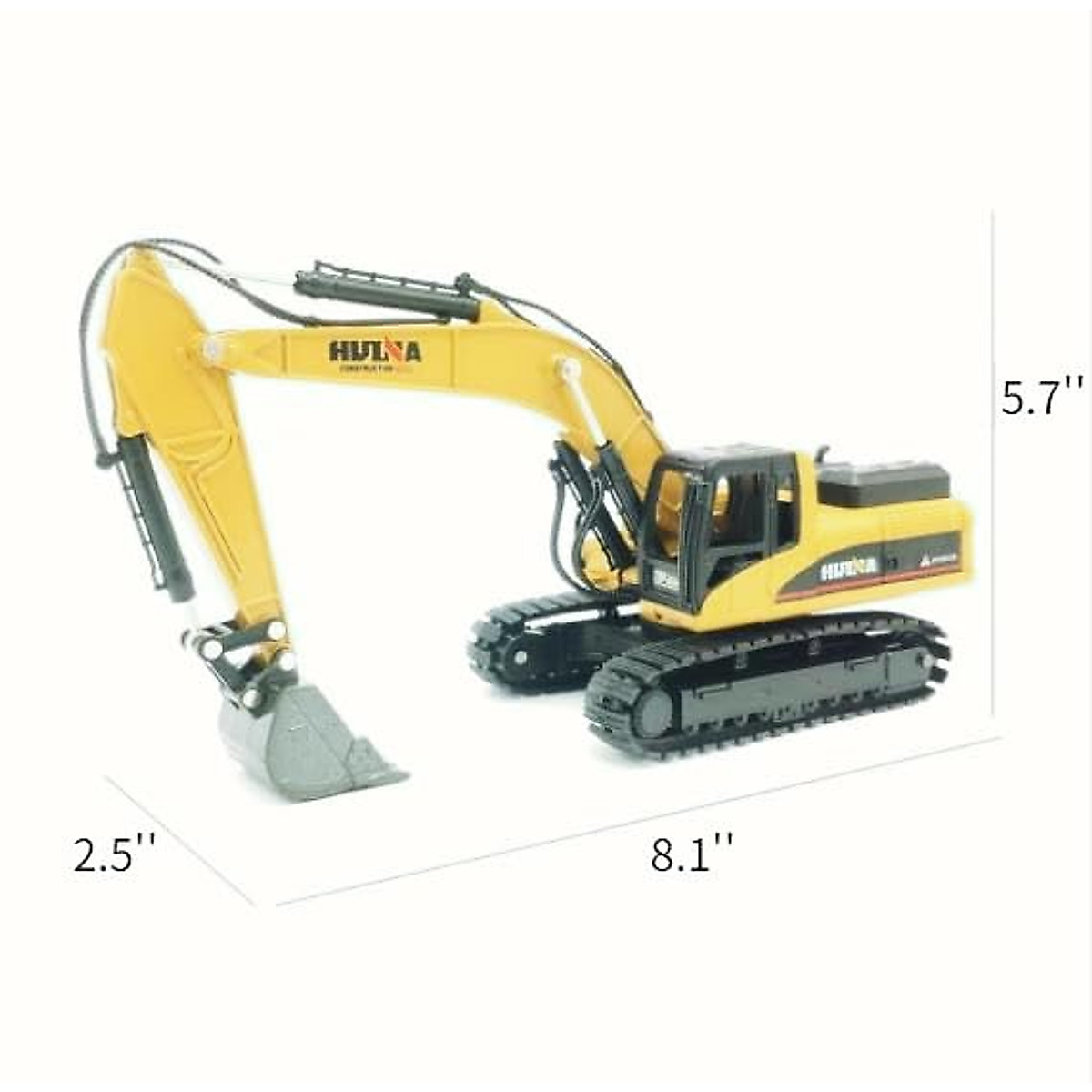 DDLONGDD Toy Excavator Metal Model 1:50 Scale Realistic Construction bulldozers for Kids and Collectors Boy Men's Toys Indoor/Outdoor Play, Sturdy Metal Construction, Ideal Sand/Beach Toy
