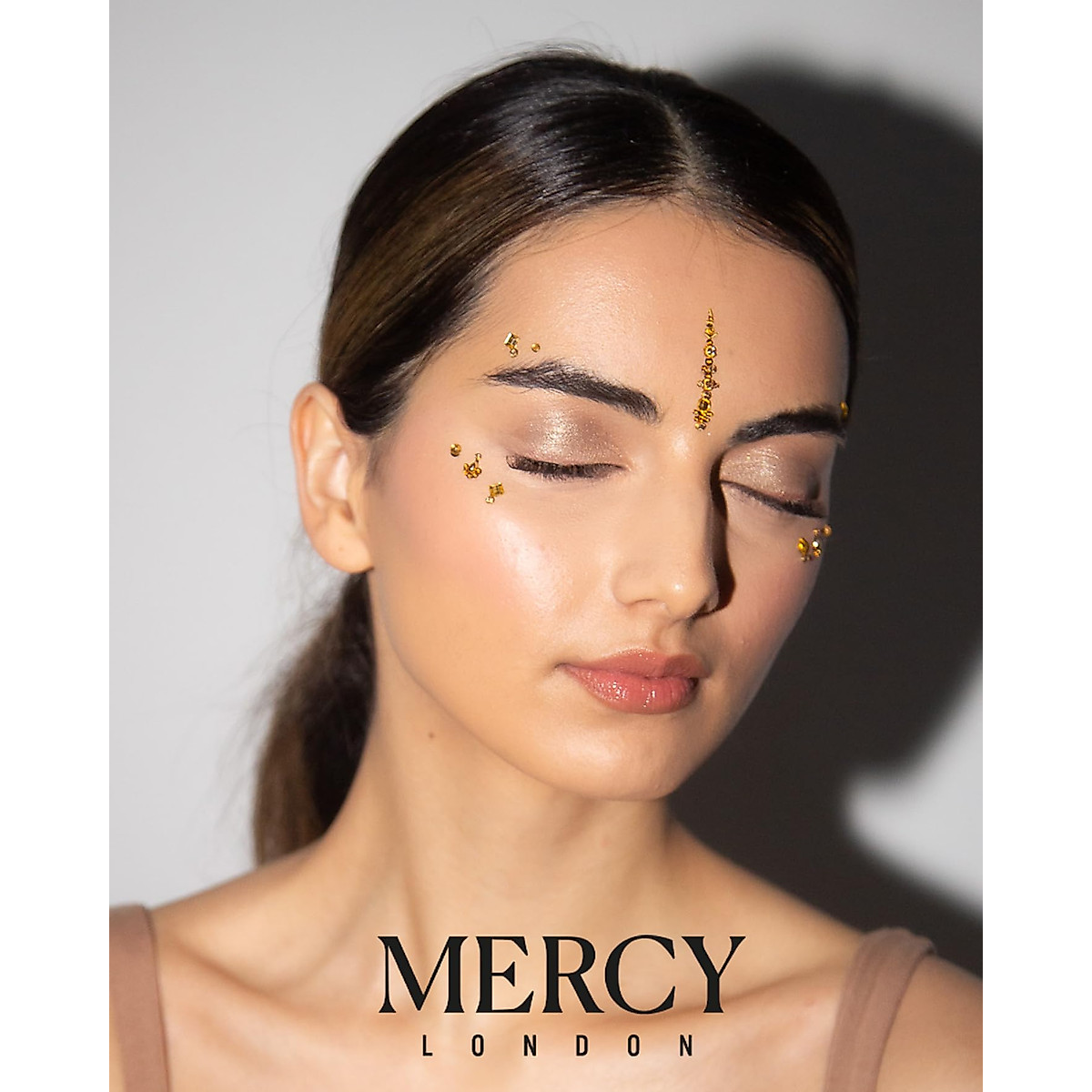 Gigi Gold Bindi ✮ Crystal Indian Bindi Face Jewels Gold Multi Packet