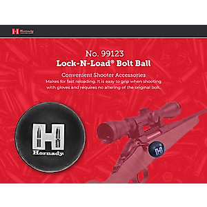 Hornady Lock-N-Load Bolt Ball – A Firearm Accessory for Faster Reloads – Easy Grip When Shooting with Gloves, Ideal for Hunting – Item No. 99123