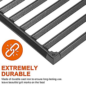MixRBBQ 19.5 inch Grill Grate Replacement Parts for Weber Genesis 300 S310 S320 S330 E310 E320 E330 EP310 EP320 EP330 Gas Grills, Cast Iron Cooking Grates Replacement Parts for Weber 7524, 7528