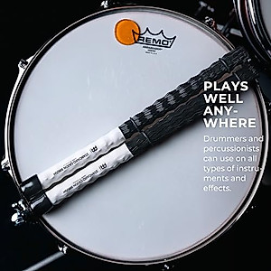 Meinl Stick & Brush Cajon Brush with Nylon Dowels and Adjustable Rings, Black, Standard (SB305)