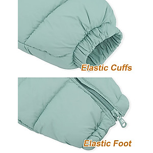 Happy Cherry Jumpsuit for Baby Boy Girls One Piece Snowsuit Hoodie Outerwear Jackets Coats Snow Suits Winter Soft Warm Bodysuit Infant Toddler Bunting Suits with Adjustable Shoes Green