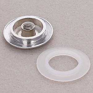 Bettomshin 2Pcs Basin Sink Click Zinc Alloy 35mm Diameter Pop Up Push Button Drain Stopper for Bathroom Bathtubs Silver Tone