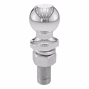 CURT 40020 Chrome Trailer Hitch Ball, 6,000 lbs, 2-Inch Diameter, 1 x 3-Inch Shank , Gray