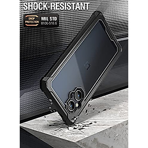 Poetic Guardian Series Case Designed for OnePlus Nord N20 5G, [6FT Mil-Grade Drop Tested], Full-Body Hybrid Shockproof Bumper Cover with Built-in Screen Protector, Black