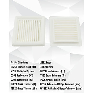 NTSUMI Air Filter Replace A226002030 A226002040 Fit for Echo Shindaiwa PE-2620 PE-2620S PB-2620 SRM-2620 AH262 AHS262 BRD-2620 C262 Lawn Mower With Fuel Filter Line Spark Plug, 7 Pack Kit