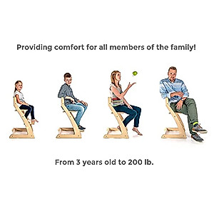 Fornel Heartwood Walnut Adjustable Wooden High Chair for Babies Toddlers and Kids Dining Highchair from 24 Months