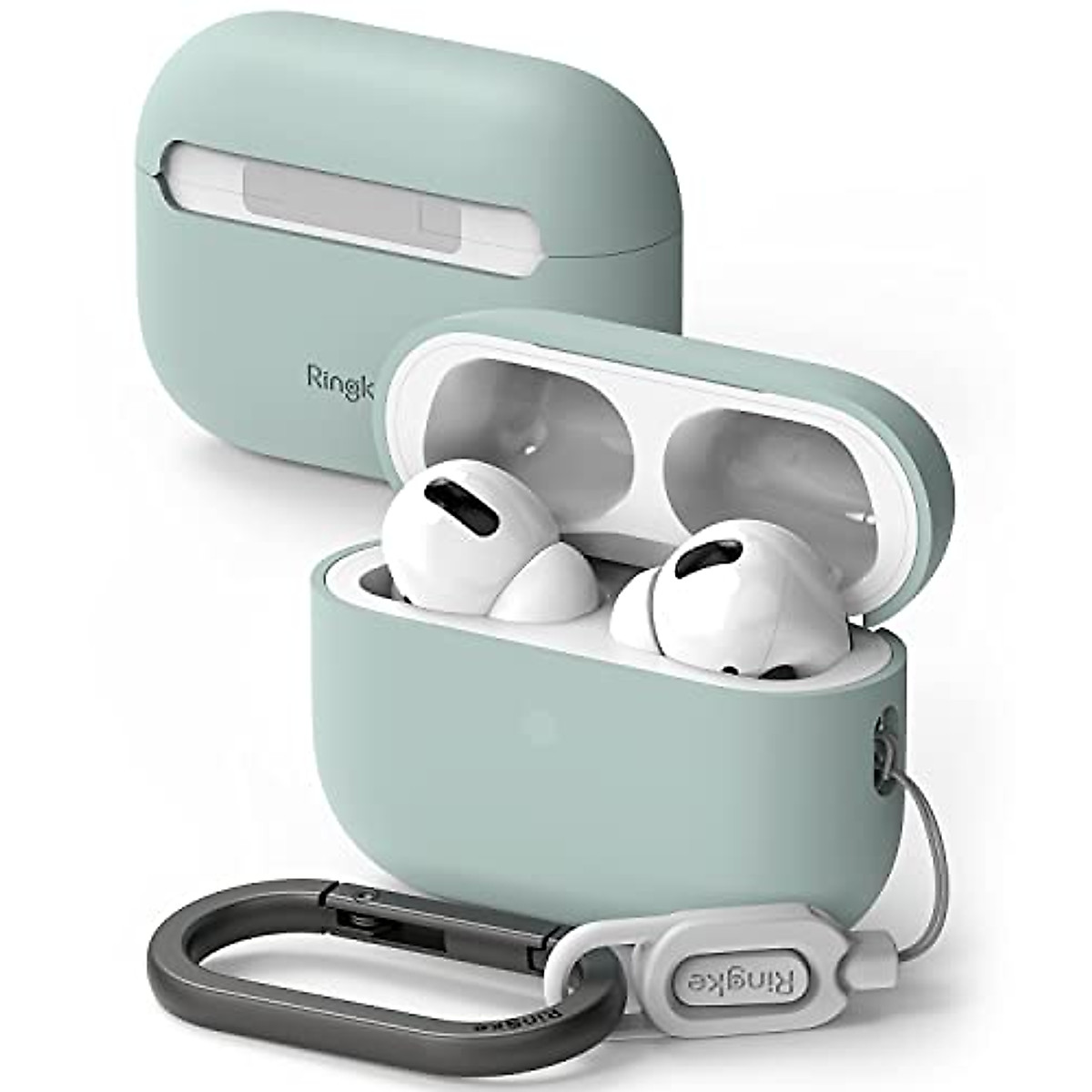 Ringke Silicone Case Compatible with AirPods Pro 2 Case, Slim Lightweight Cover Designed for AirPods Pro 2nd Generation Case - Seafoam