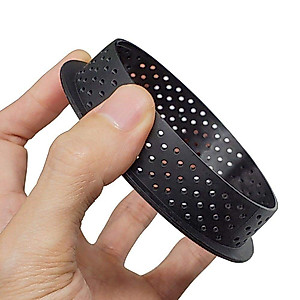 JUST N1 8 PCS Tart Rings Perforated Cake Mold Round Shape Mousse Circle Ring, Circle Tartlet, Perforated Mold Cake Decorating