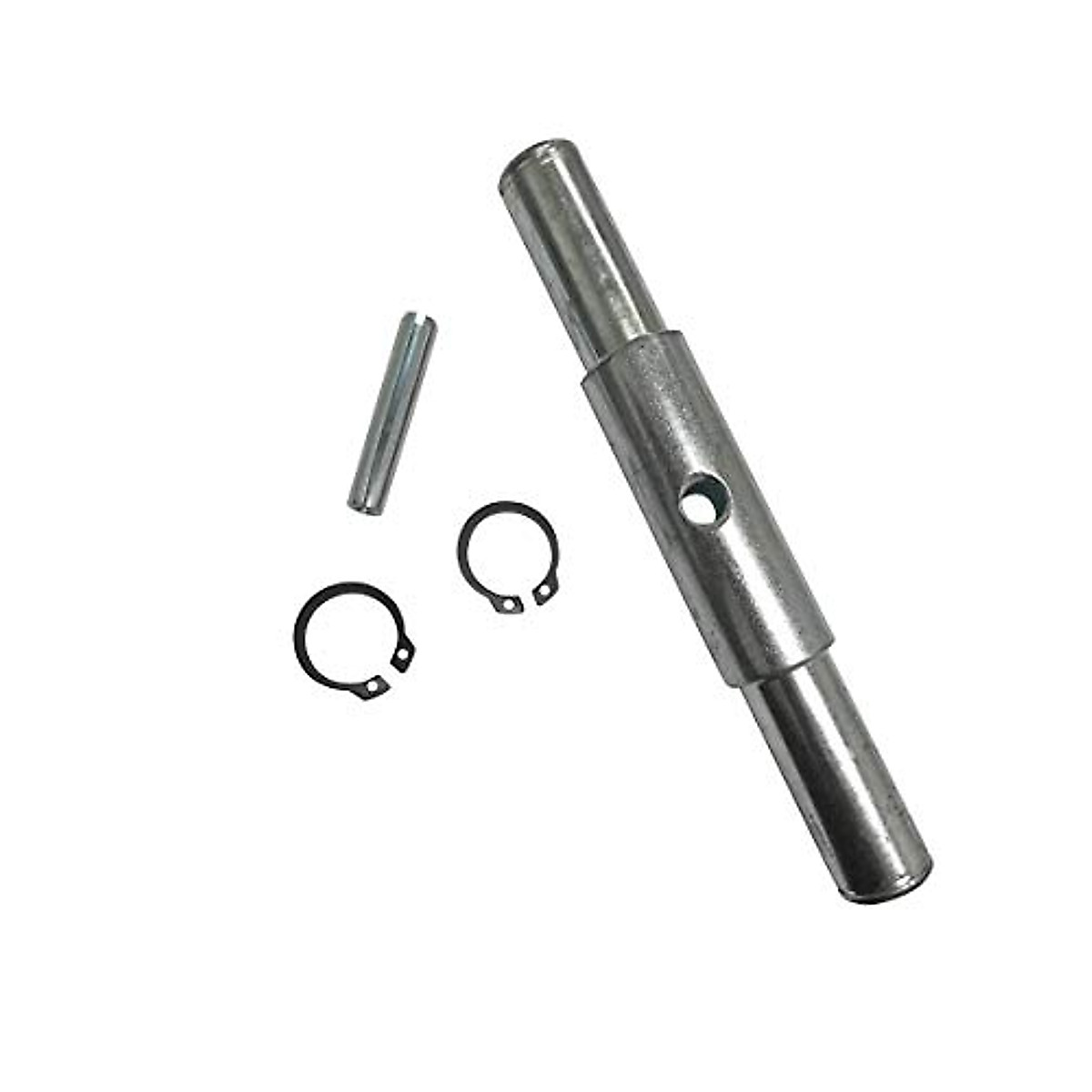 Pallet Jack/Truck Steering Wheels Set with Axle, Fasteners and Protective Caps (4 pcs) 7" x 2" with Bearings ID 20mm Poly Tread Black