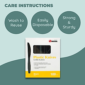 Plastic Cutlery: Disposable Utensils, Clear, White & Black Packs - Great for Parties, Picnics, Office & School