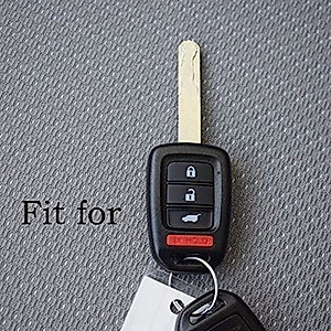 XUHANG Sillicone key fob Skin key Cover Remote Case Protector Shell for Honda Accord sports LX Civic HR-V CR-V 4 button black