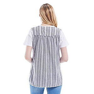 Nanxson Women Cobbler Apron with 2 Patch Pockets,Smock with Buttons for Work Chef kitchen CF3152