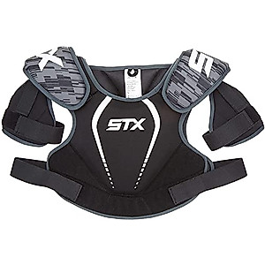 STX Lacrosse Stallion 75 Shoulder Pad, Black, Large
