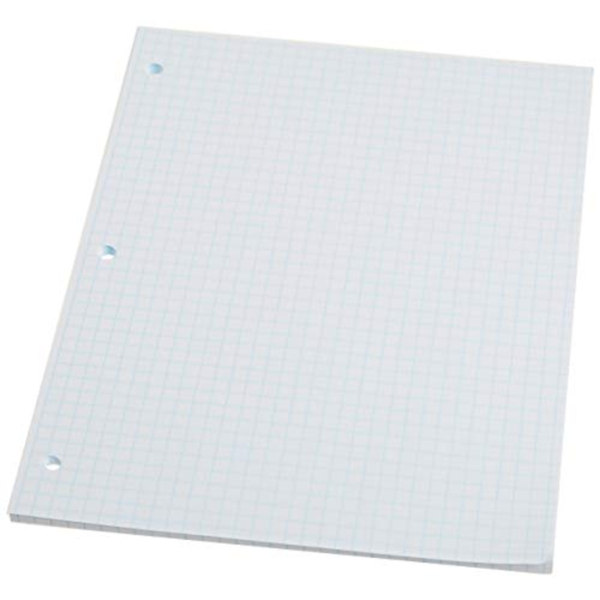 Pacon Filler Paper, White, 3-Hole Punched, 1/4" Grid Ruled 8" x 10-1/2", 80 Sheets