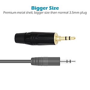 Fancasee 3 Pack 3.5mm Stereo Plug TRS 1/8" 3.5mm Male Solder Adapter Jack DIY Audio Cable Connector for Audio Cable Repair Replacement