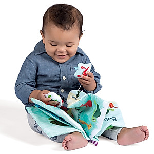 Manhattan Toy What's Outside Sea-Themed Soft Baby Activity Book with Rattle
