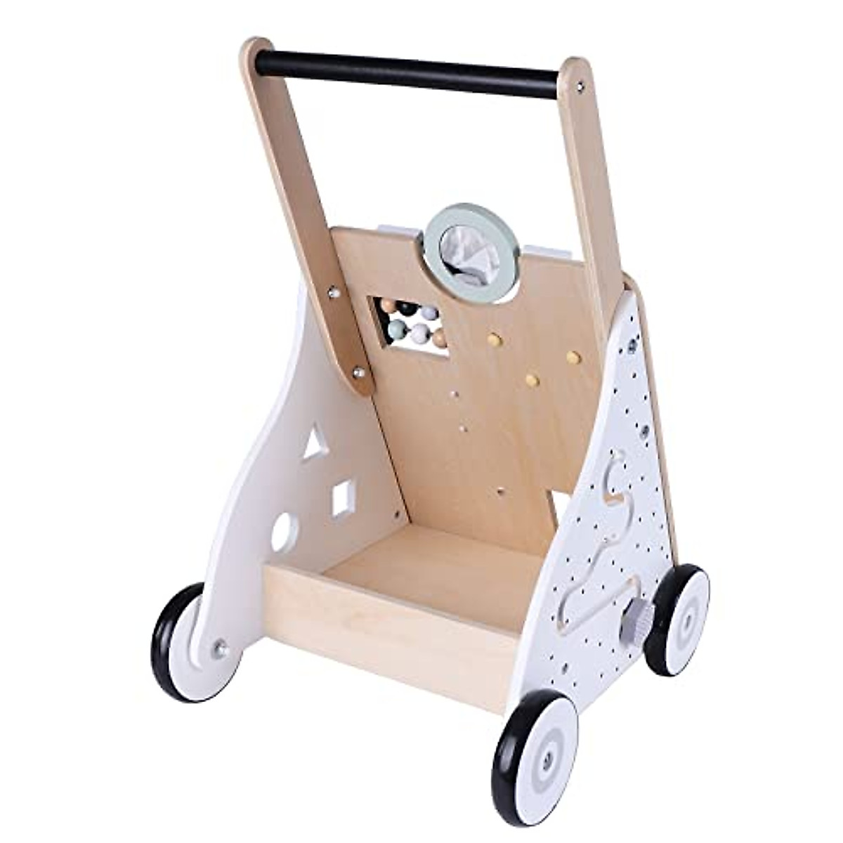 MyHarney Wooden Baby Walker Baby Push Walkers Push Toys for Babies Walker Learning to Walk for 1 Year Old Baby Boys & Girls Toddler Push & Pull Toys Wooden Baby Toys Baby Walker with Wheels