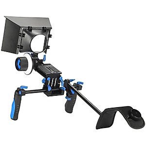 Morros Professional DSLR Rig with Follow Focus and Matte Box for All DSLR Cameras and Video Camcorders