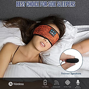 MUSICOZY Sleep Headphones Bluetooth Sports Headband, Wireless Music Sleeping Headphones Sleep Eye Mask Earbuds IPX6 Waterproof for Side Sleepers Workout Running Insomnia Travel Yoga Office, Pack of 2
