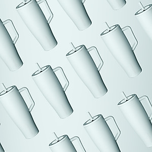 BrüMate Era 40 oz Tumbler with Handle and Straw | 100% Leakproof Insulated Tumbler with Lid and Straw | Made of Stainless Steel | Cup Holder Friendly Base | 40oz (Blue Agave)