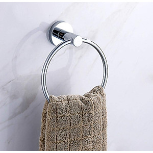 Towel Ring,Coat Hook,Towel Hooks,2Pcs Hand Towel Ring Round Wall Mounted Bathing Towel Rack Stainless Steel Towel Bar Ring Bathroom Accessories