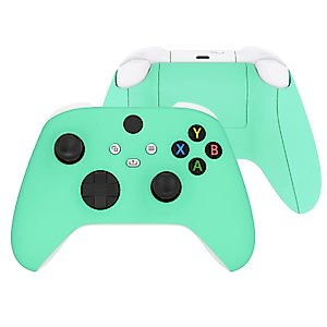 eXtremeRate Mint Green Replacement Side Rails + Back Shell + Faceplate for Xbox Series X/S Controller - Controller NOT Included