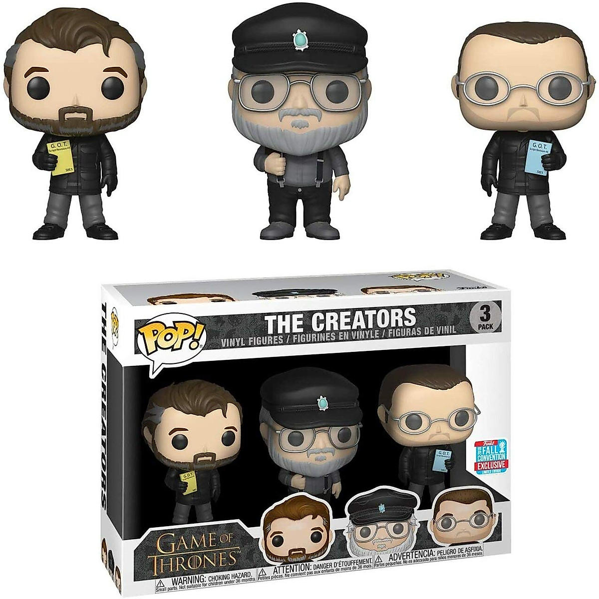 Game of Thrones Funko Pop The Creators 3 Pack NYCC 2018 Exclusive