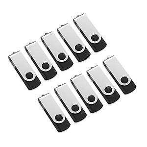 Aiibe 2GB Flash Drive 10 Pack Bulk 2G USB Flash Drive Thumb Drive USB 2.0 Memory Stick Data Storage Jump Drives (2GB, 10 Pack, Black)