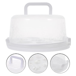 Alipis Cake Cupcake Carrier Portable Cake Holder with Lid and Handle, Cupcake Packaging Storage Display Boxes Round Cake Container