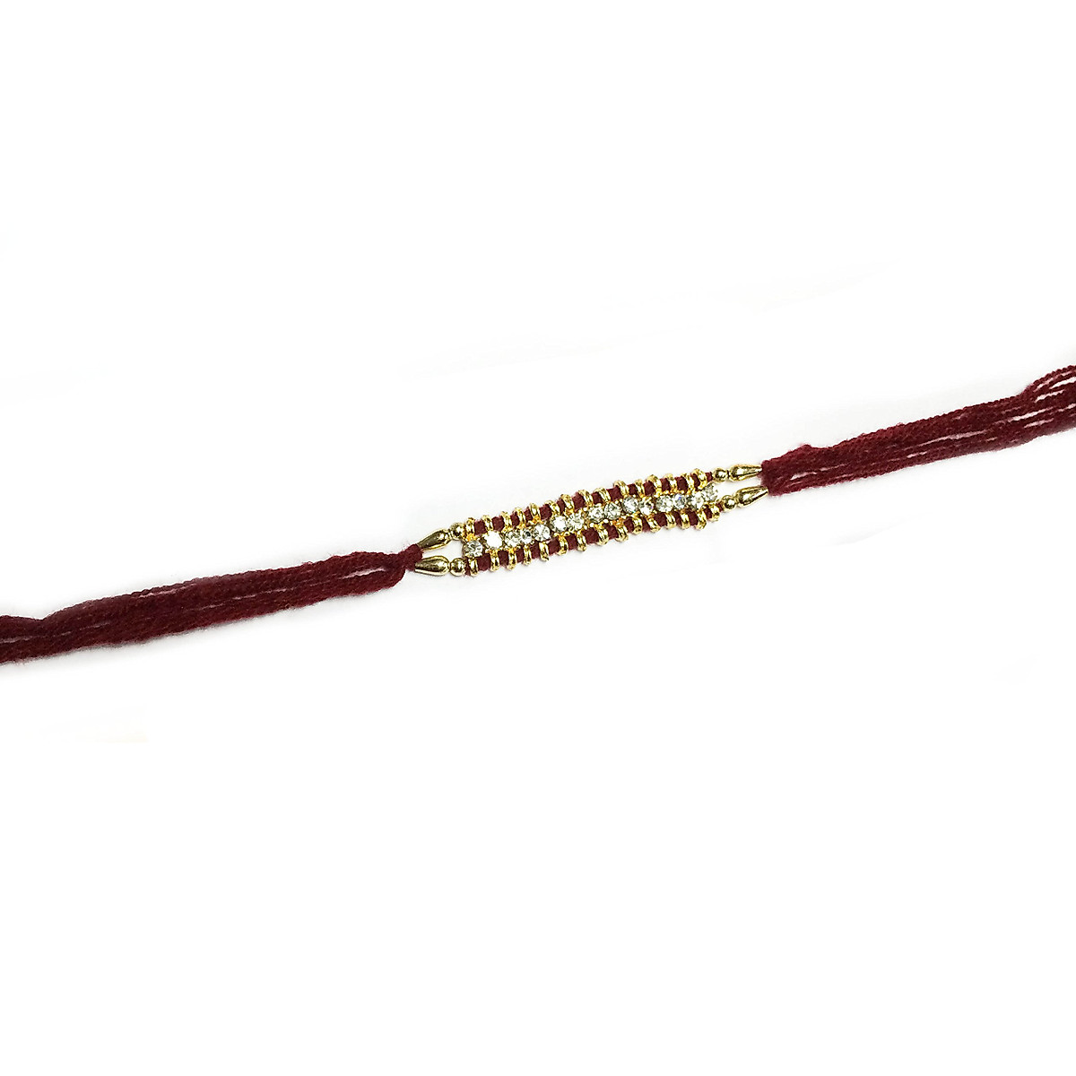 Set of Three Rakhi, 14 Stone Rakhi thread, Raksha bandhan Gift for your Brother, Vary Color and Multi Design