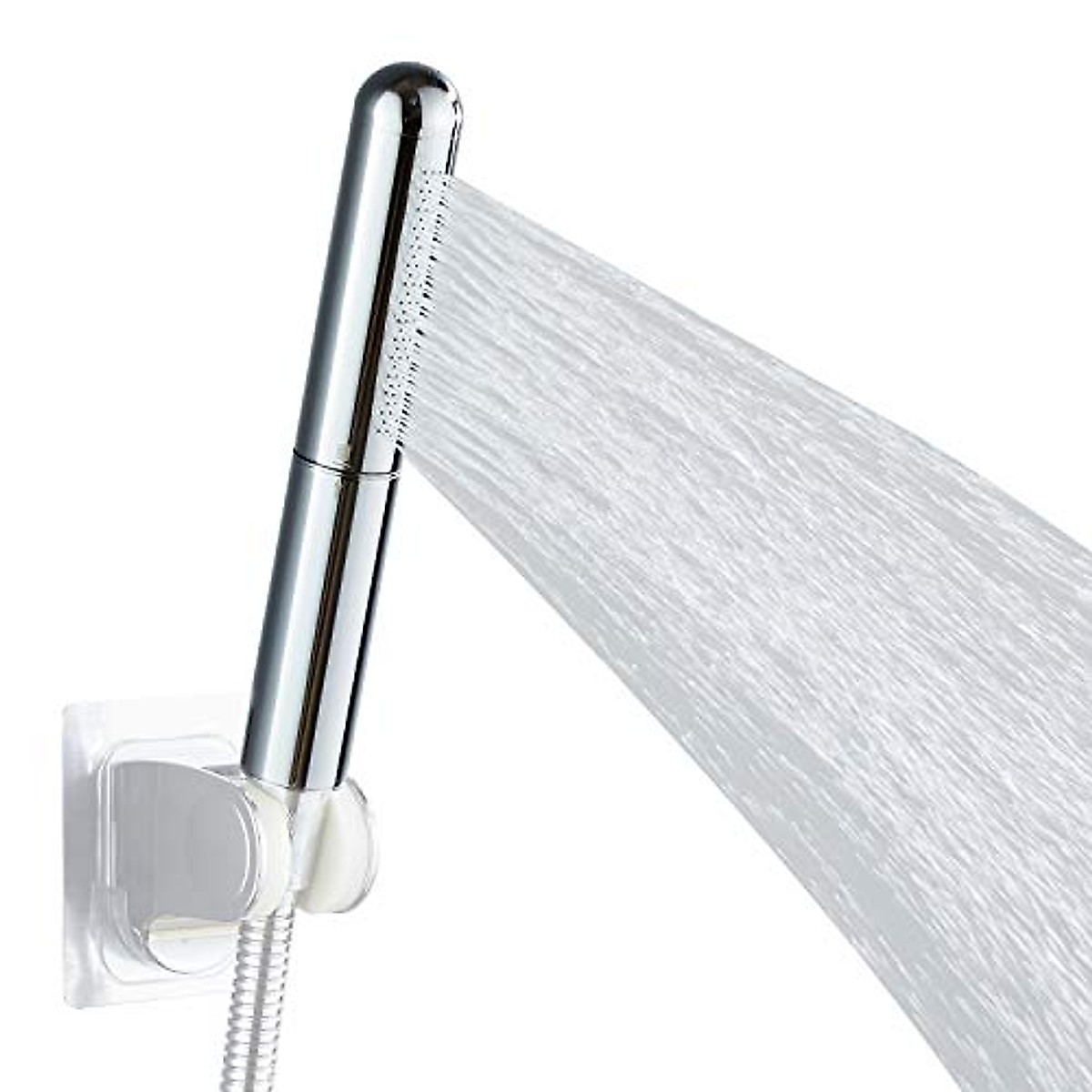 Handheld Showerhead Solid Copper Round Bar Bathroom hand-held shower head High pressure Shower heads Sprayer (Chrome)