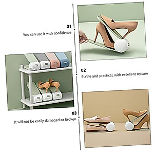 HONMEET 4pcs Shoe Rack Shoe Organizer Rack Stackable Shoe Storage Shoe Slots for Shelf Shoe Stacker Slots Stackable Shoe Slots Pp Shoes Slots Rack Shoes Stand Shoes Organize Double Layer