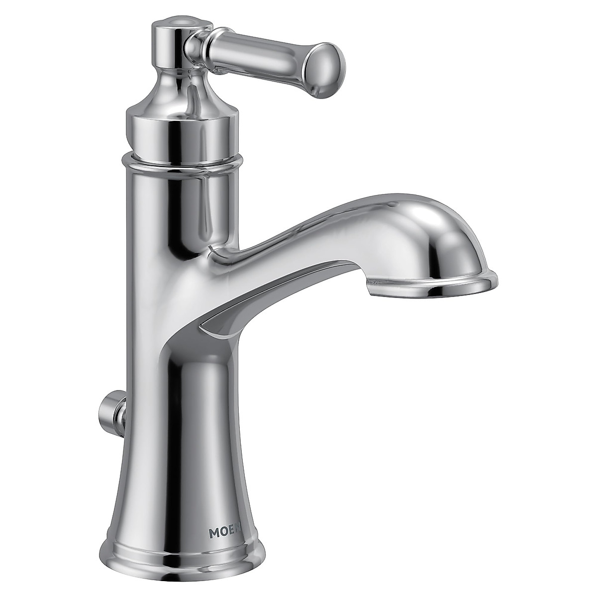 Moen Dartmoor Chrome Single Handle Bathroom Sink Faucet with Optional Deckplate, 6803