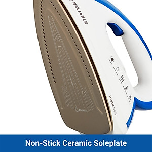 Reliable 140IS Maven Steam Iron - 1500W Ironing Station with Ceramic Soleplate, Iron Lock for Easy Carry, 1.5 Ltr Removable Water Tank and Auto Shut-Off, Digital Display, Continuous Home Steam Iron