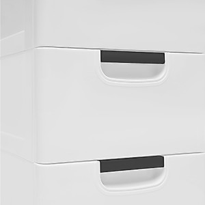 Plastic Drawers Storage Cabinet Mobile Cabinet 15.7"D x 11.8"W x 33"H,Plastic Drawers Dresser Closet Drawers Plastic Storage Bins Home Storage Container Tower,White
