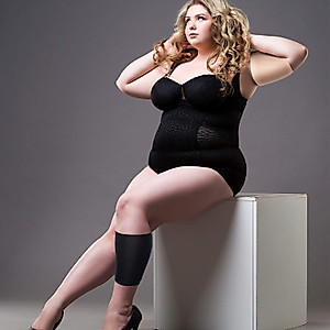 2 Pair Arm Sleeves for Plus Size Women, Slim Upper Arm Compression Shapers Wraps, 1 Pair Calf Compression Sleeves Included