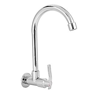 Kitchen Faucet Single Cold Water Tap Wall Mounted G1/2in Thread Faucet for Household Kitchen